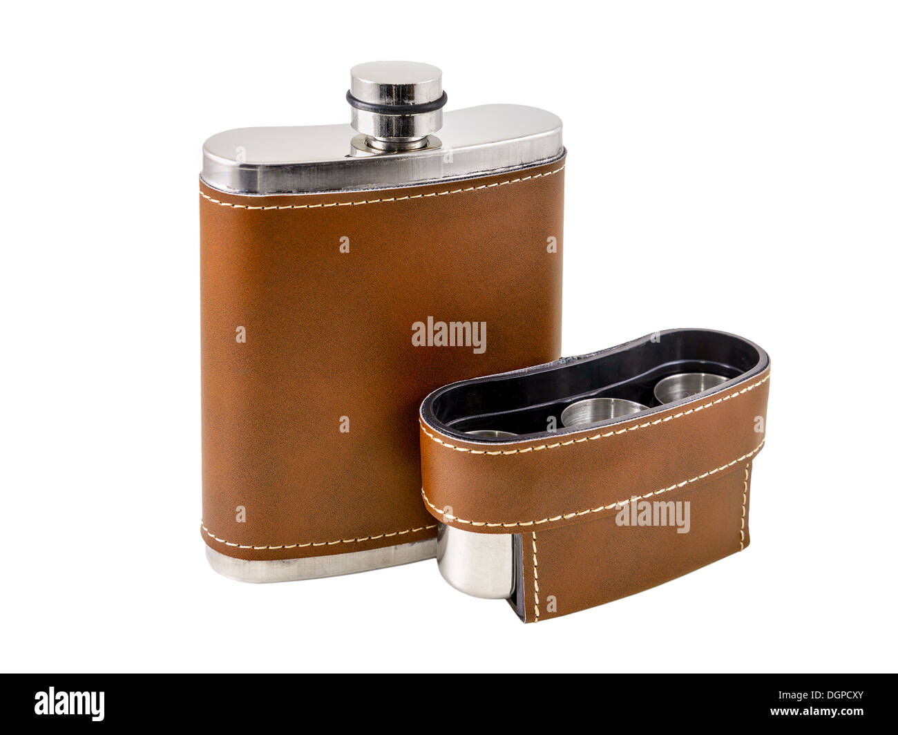 Leather hip flask hi-res stock photography and images - Alamy