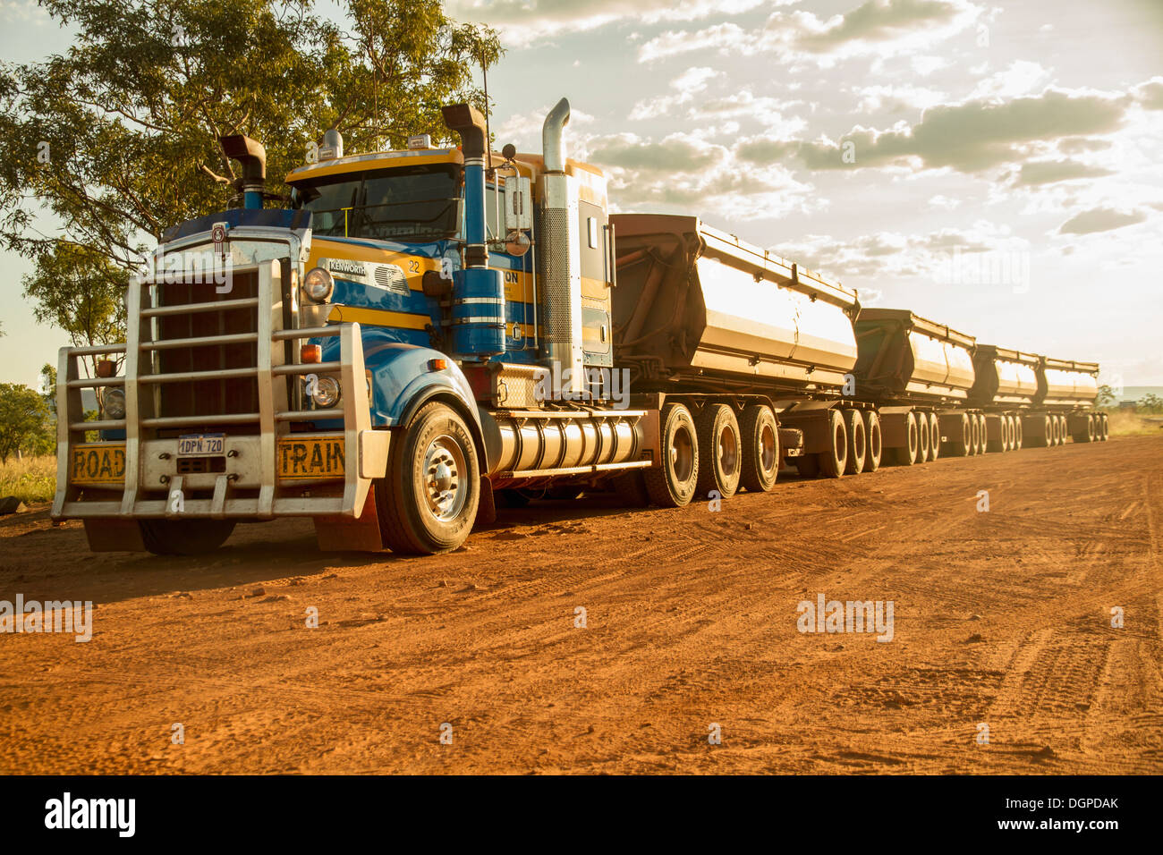 Australia, Road train Stock Photo - Alamy