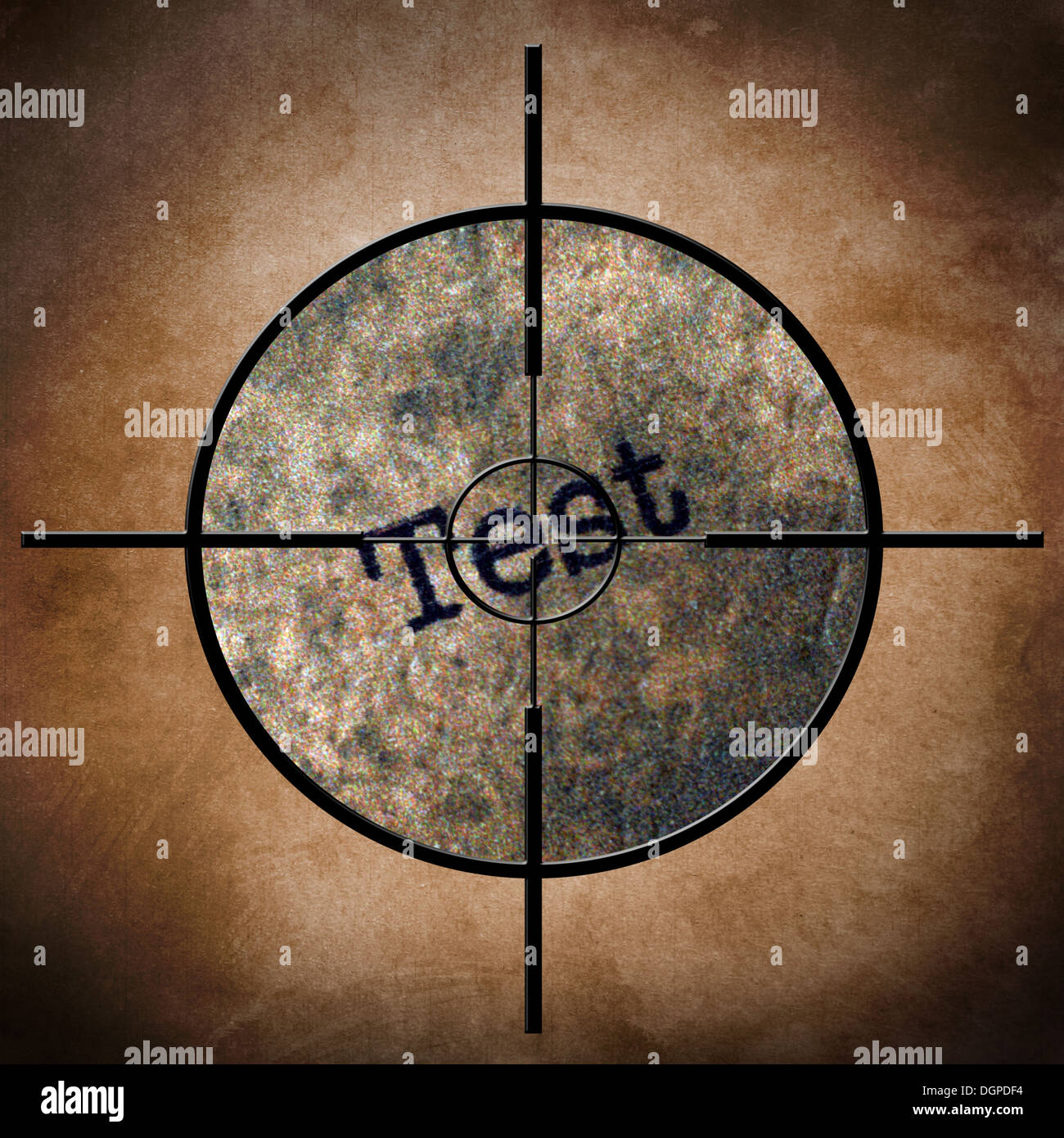 Test text on target Stock Photo - Alamy