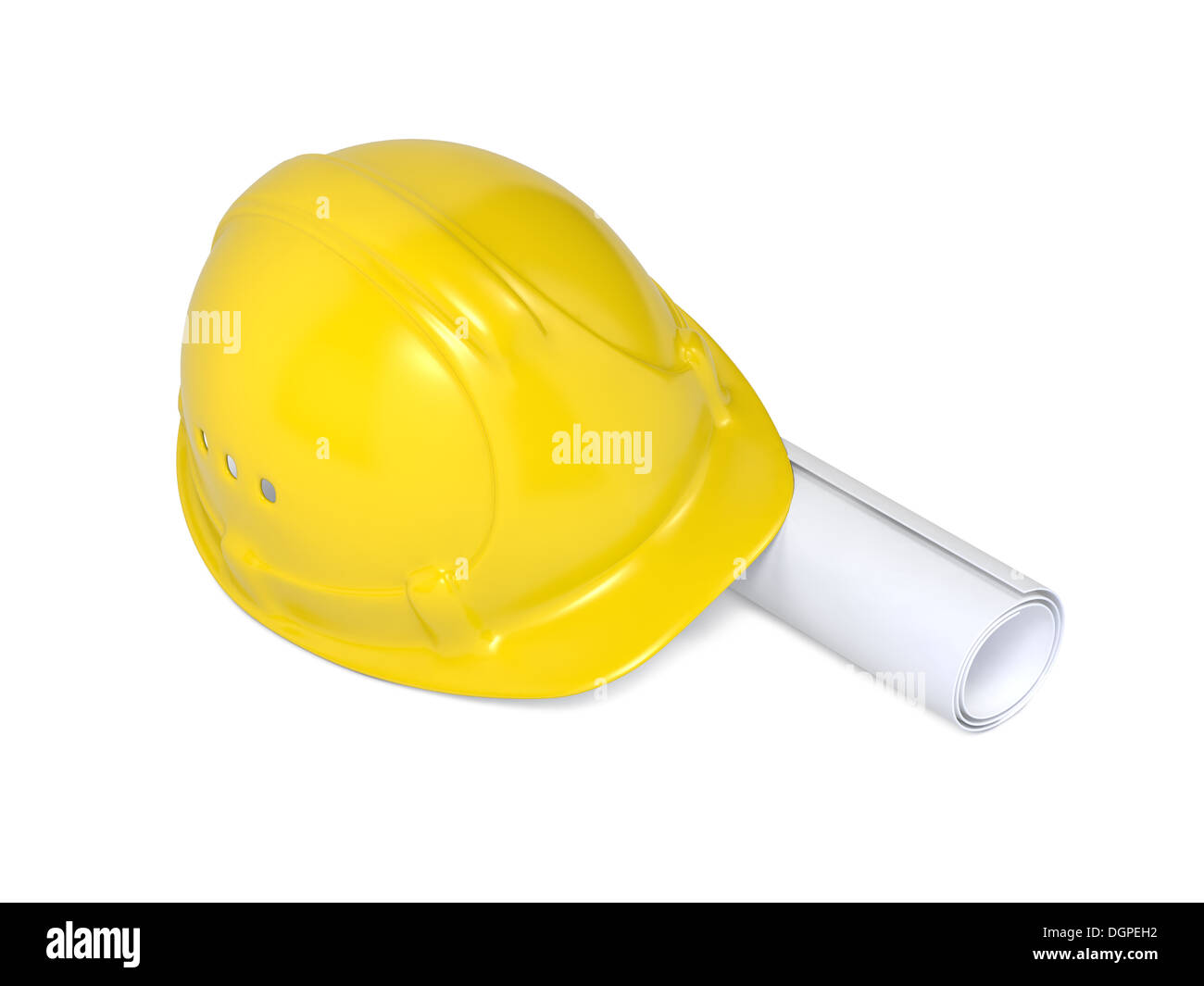 Hard Helmet and Drawings Stock Photo - Alamy