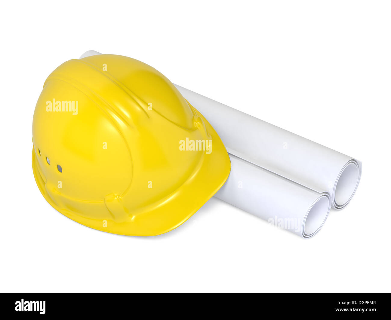 Hard Helmet and Drawings Stock Photo - Alamy