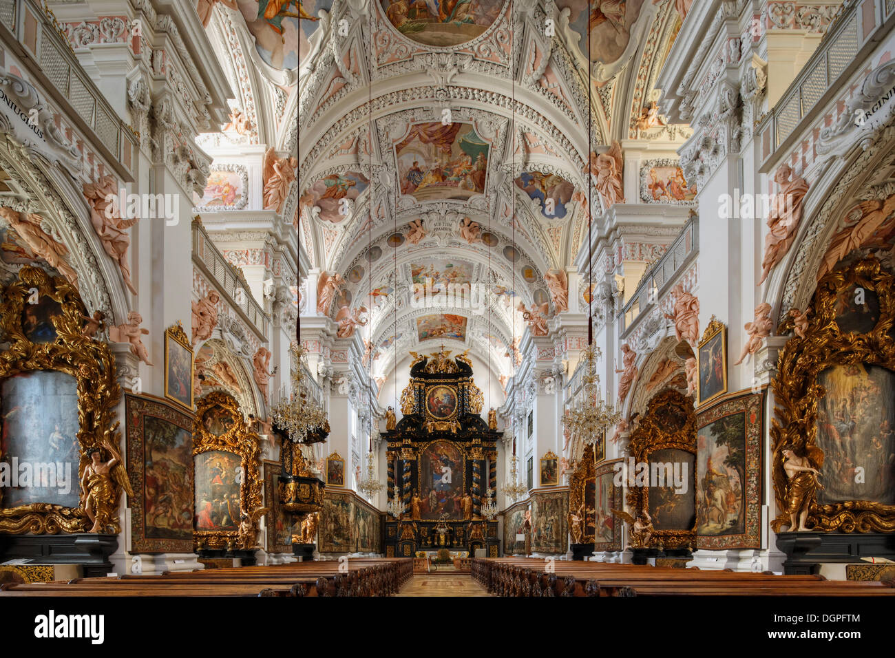 Former abbey church of Garsten Abbey near Steyr, Traunviertel region ...