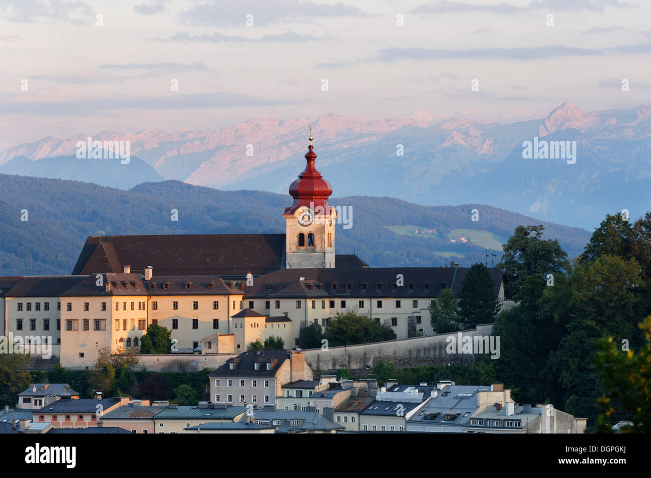 Nonnberg monastery as seen from Kapuzinerberg mountain, Salzburg ...