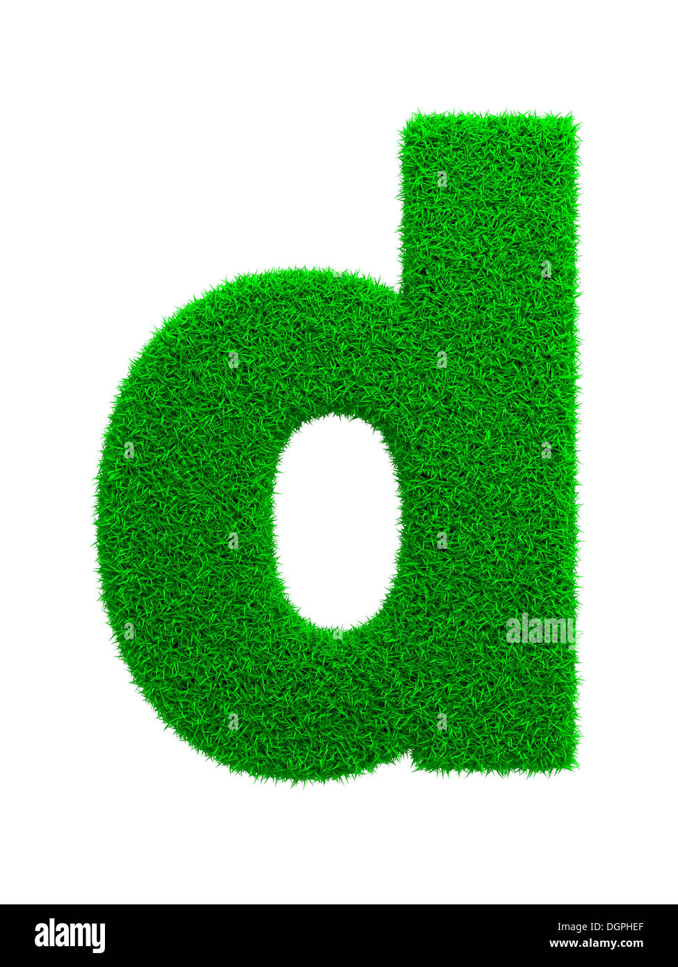 Grass Letter Isolated on White Stock Photo - Alamy