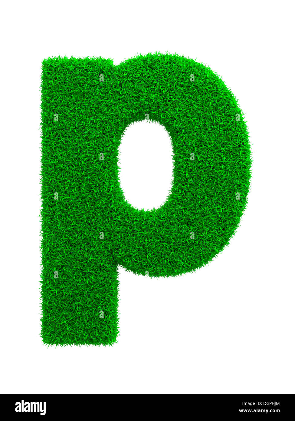 Grass Letter Isolated on White Stock Photo - Alamy
