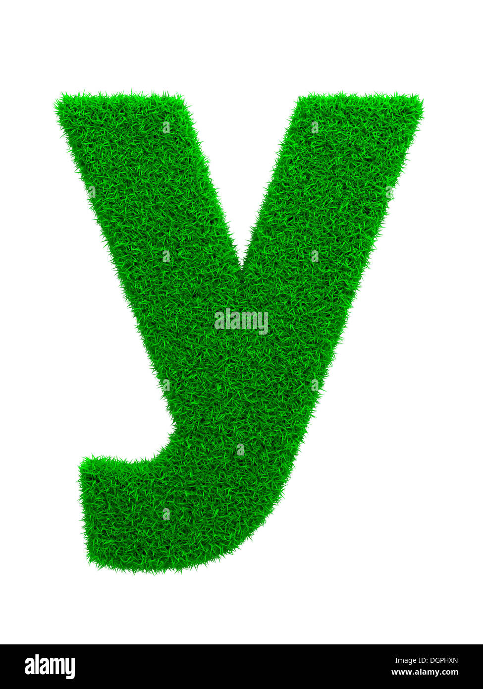 Grass Letter Isolated on White Stock Photo - Alamy