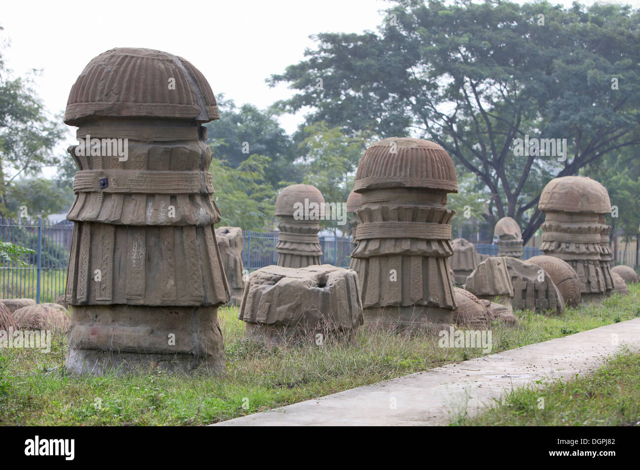 Ruins of a Fort and monoliths Dimapur village, Nagaland, India Stock ...