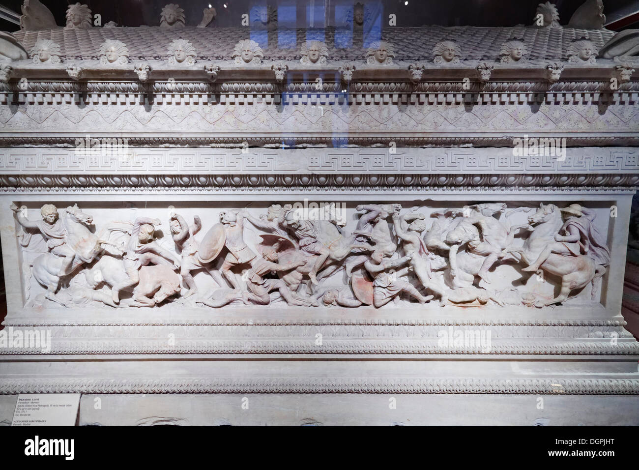 Battle relief on the Alexander Sarcophagus, Istanbul Archaeology Museum ...