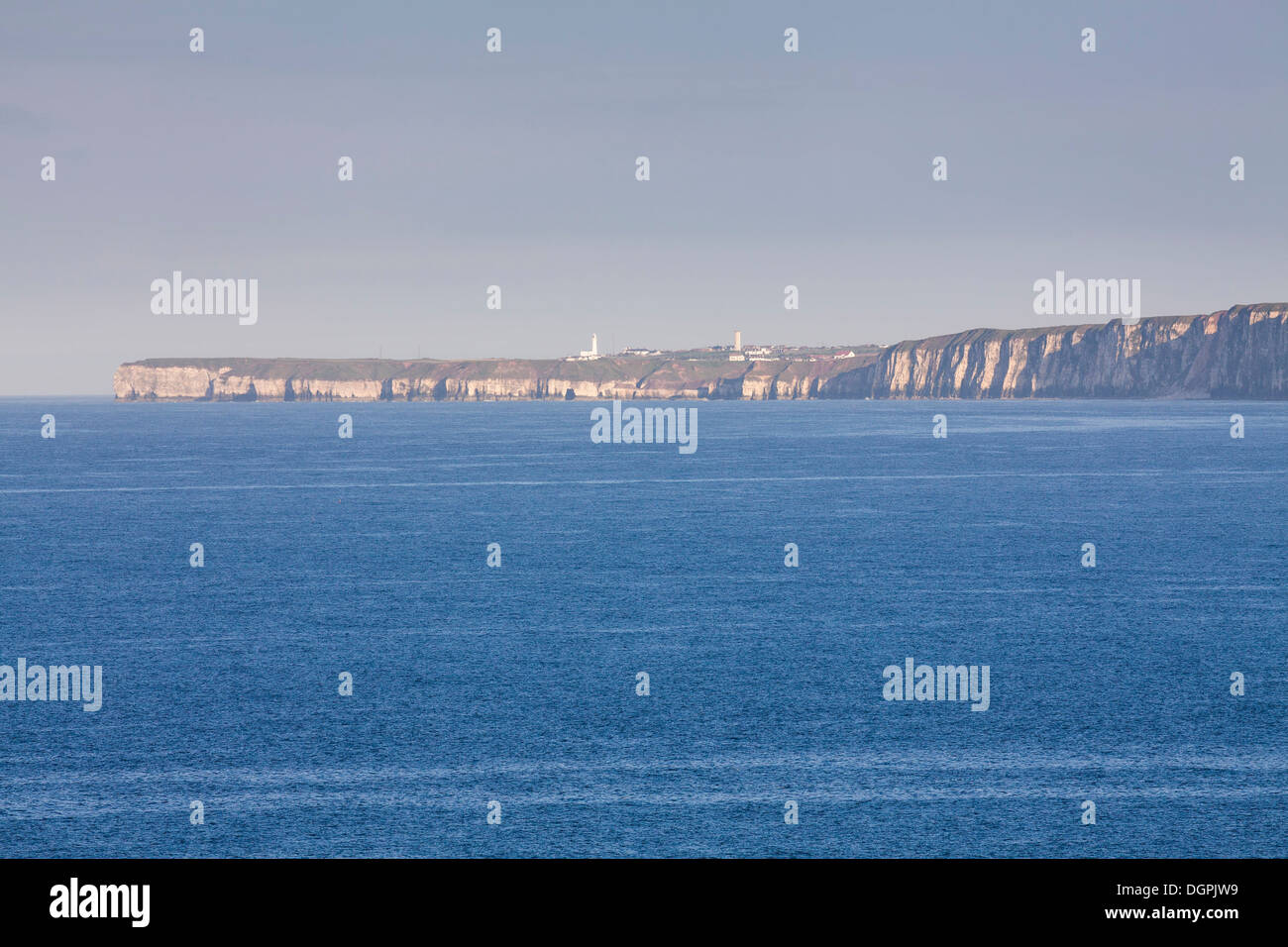 View over Filey Bay from Filey Brigg towards Flamborough Head, North ...