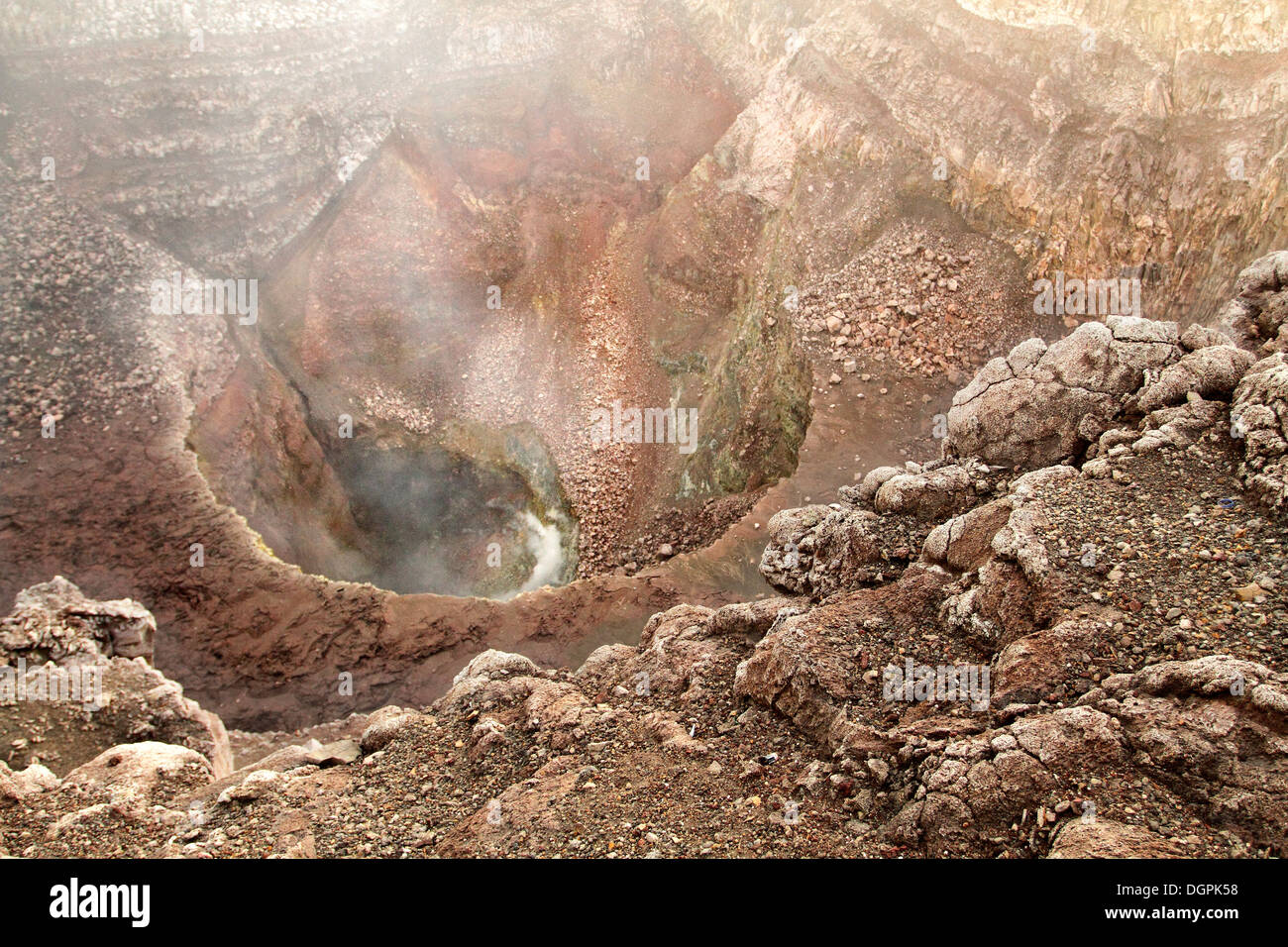 Santiago crater, Masaya volcano, Nicaragua Stock Photo - Alamy