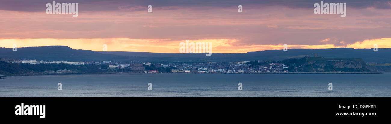 Sunset over Scarborough, North Yorkshire Stock Photo - Alamy