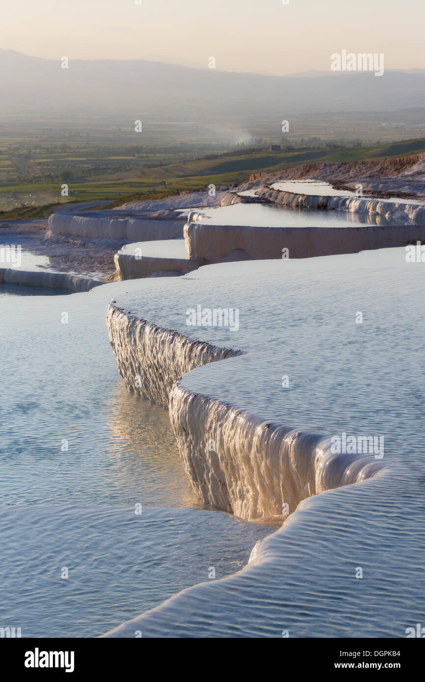 Tourist travertine terraces in pamukkale hi-res stock photography and ...