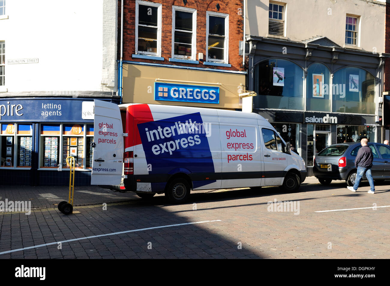 Interlink Express Deliver Van.Chesterfield ,Derbyshire,England,UK Stock ...
