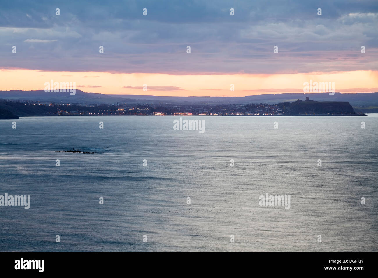 Sunset over Scarborough, North Yorkshire Stock Photo - Alamy