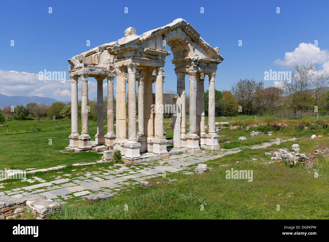 Ancient tetrapylon, ruin, Aphrodisias, Aydin province, Aegean region, Turkey Stock Photo - Alamy