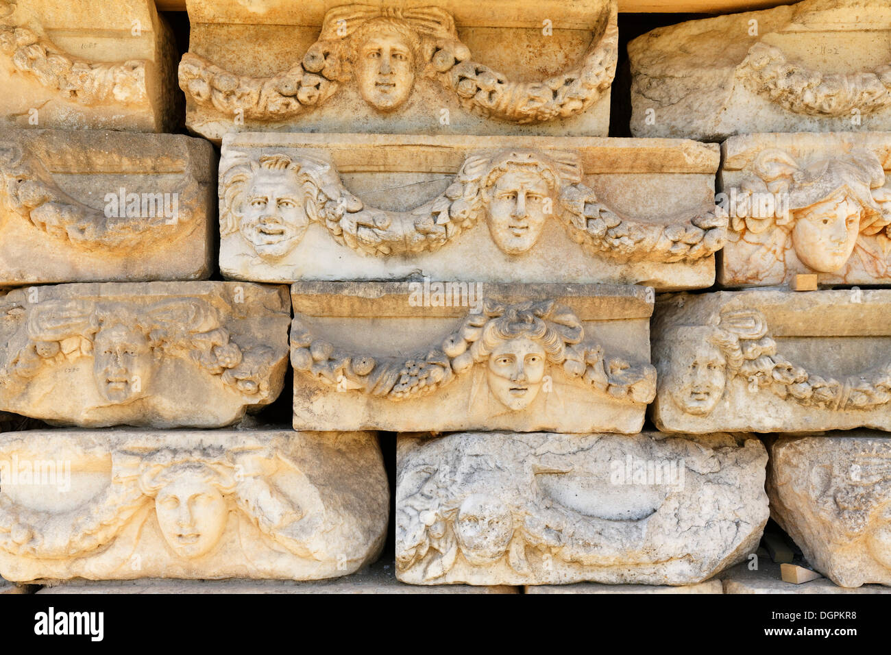 Ancient reliefs, Aphrodisias, Aydin province, Aegean region, Turkey ...