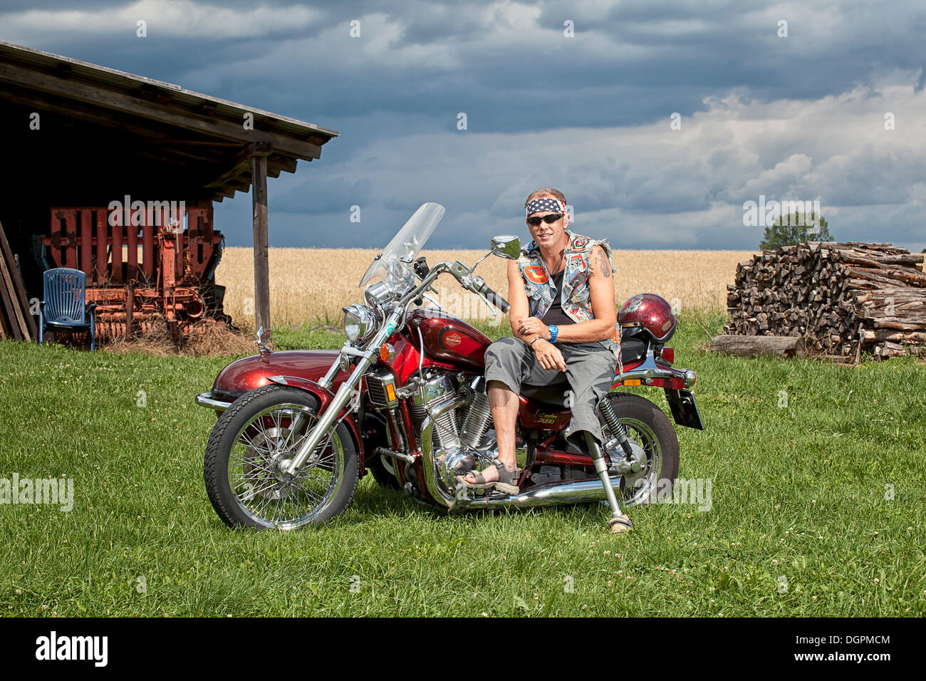Man riding a chopper hi-res stock photography and images - Alamy