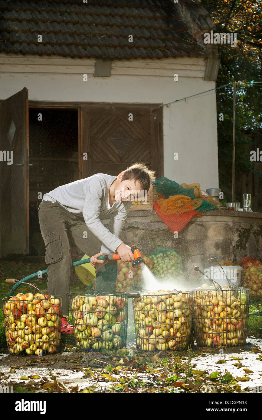 Pre teen caucasian boy making hi-res stock photography and images - Alamy