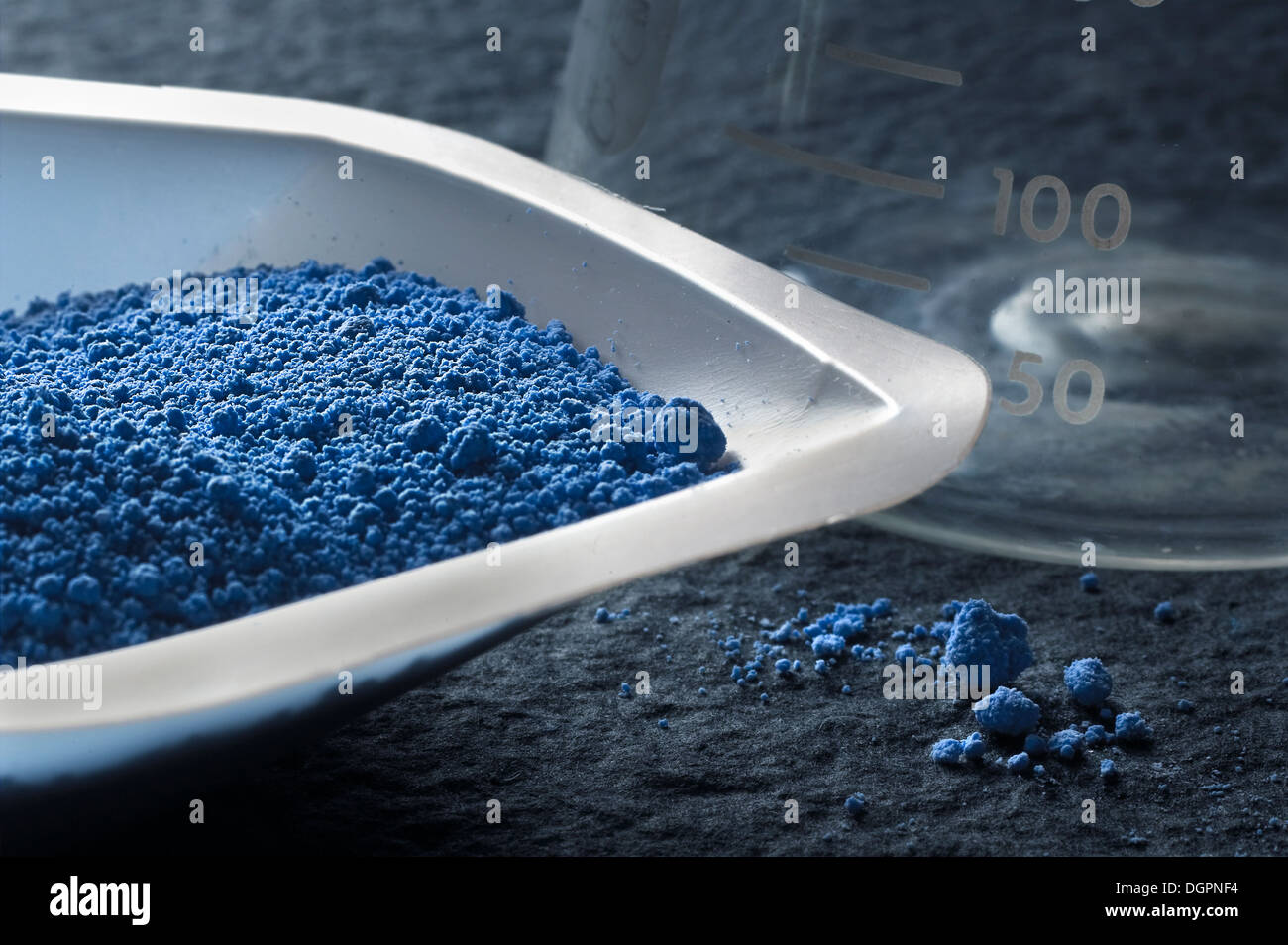 Blue Dye Powder In Lab Stock Photo - Alamy