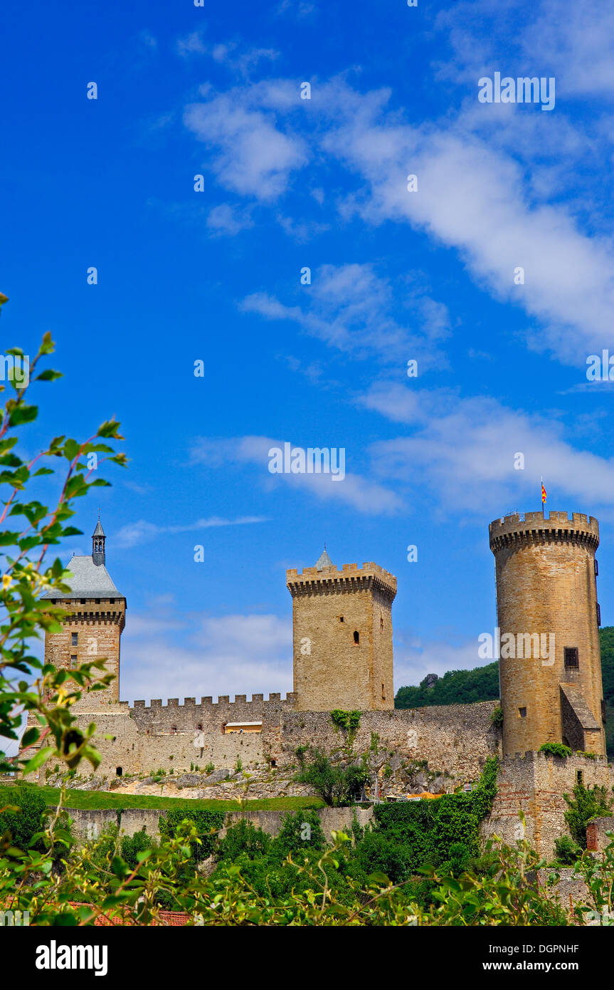 Castle of Foix (Chateau de Foix) . Cathar country. Ariege, Midi ...