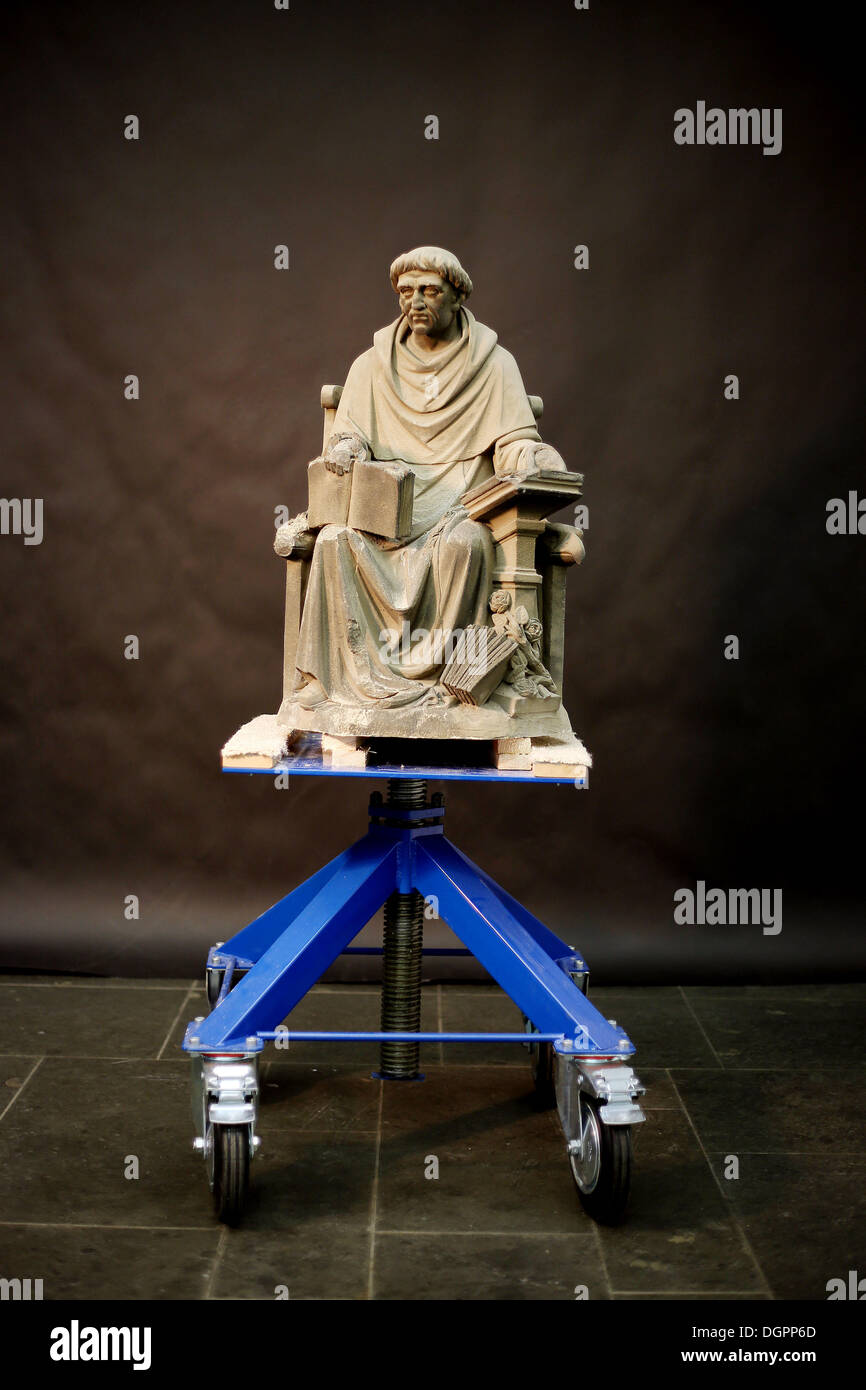 Cologne, Germnany. 24th Oct, 2013. A damaged figure from the facade of ...