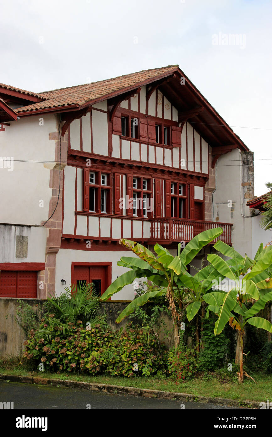 Basque village of Ainhoa Stock Photo - Alamy