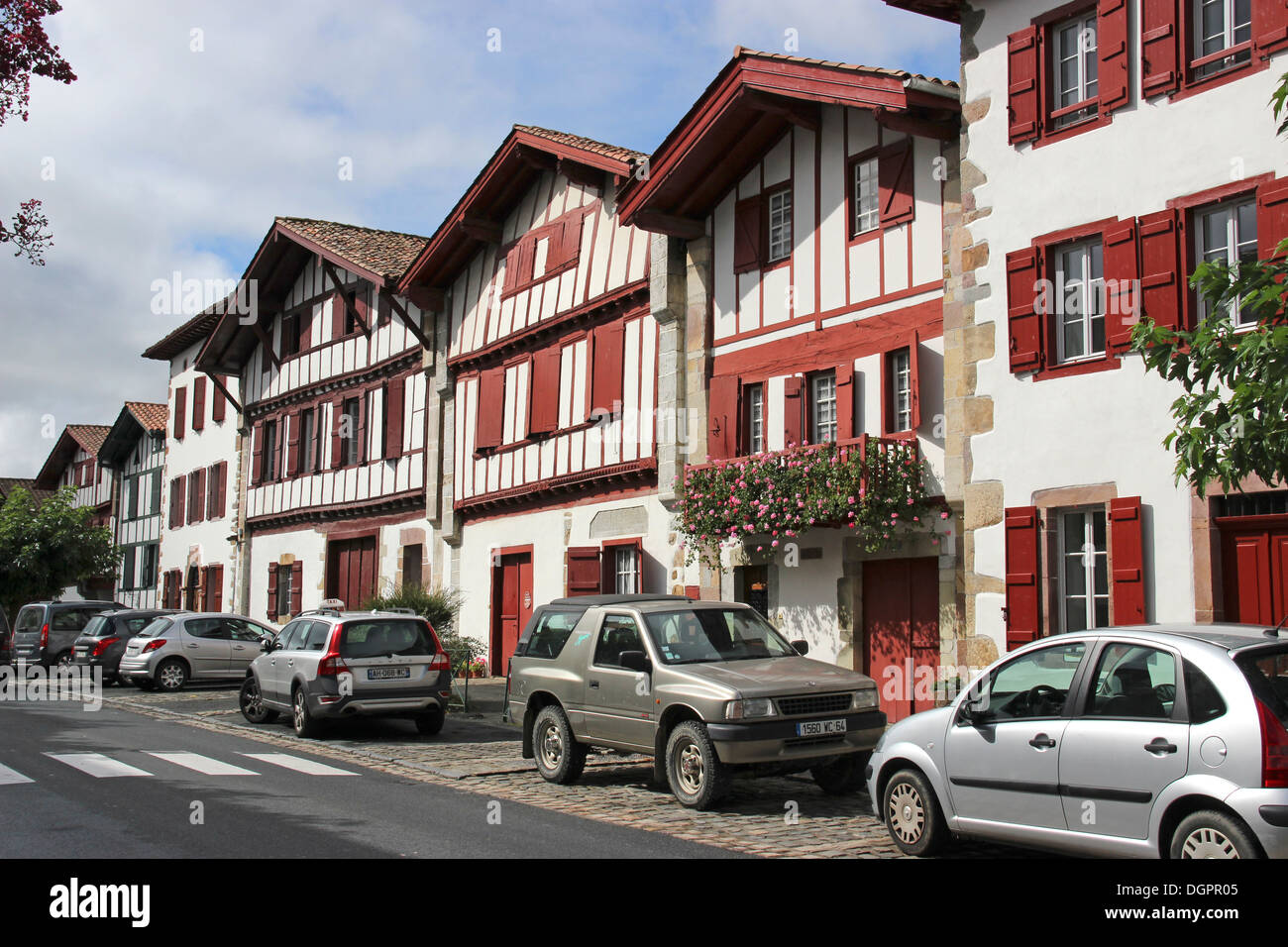 Basque village of Ainhoa Stock Photo - Alamy