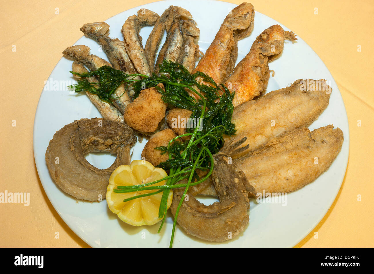 Typical fried fish, Region of Andalusia, Spain, Europe Stock Photo - Alamy