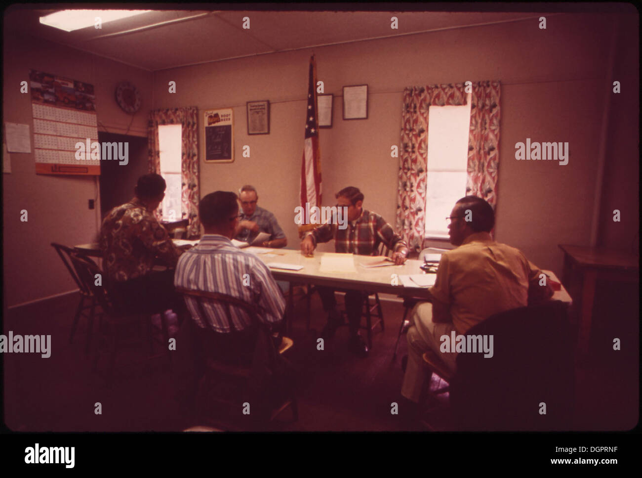 MONTHLY MEETING OF THE GARLAND VILLAGE BOARD 547284 Stock Photo - Alamy