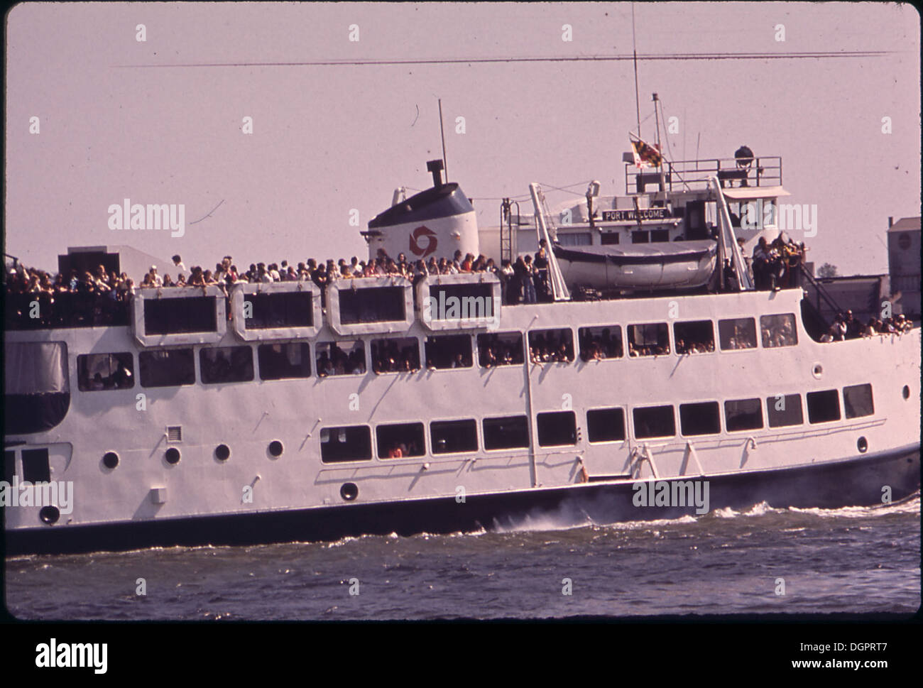 The Port Welcome is conducting one of its regular tours of the harbor ...