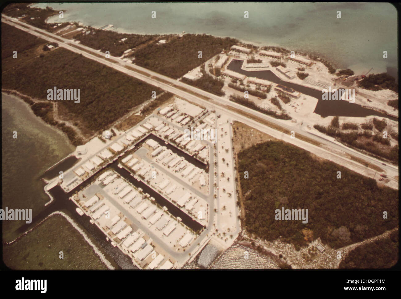 A permanent trailer park in Plantation Key, Florida, typical of land ...