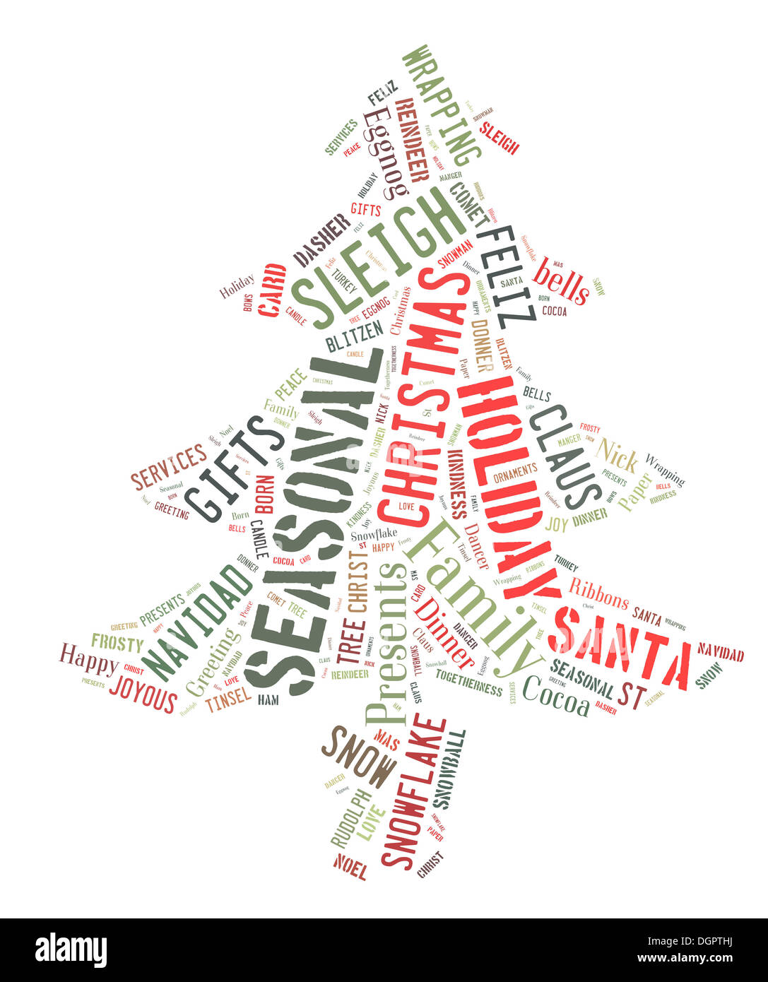 Word Cloud that shows words dealing with the Christmas Season in the ...