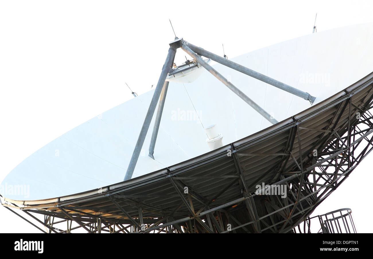Satellite Communications Dishes on top of TV Station Stock Photo - Alamy