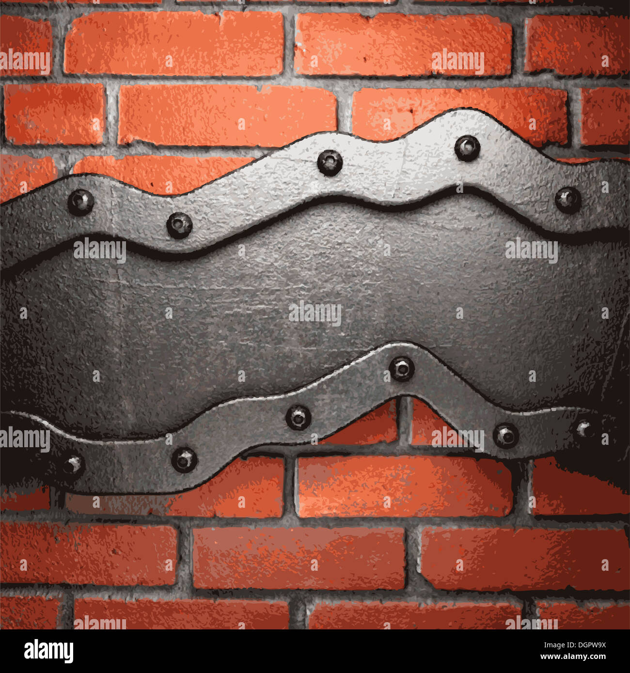 metal and brick background Stock Photo - Alamy