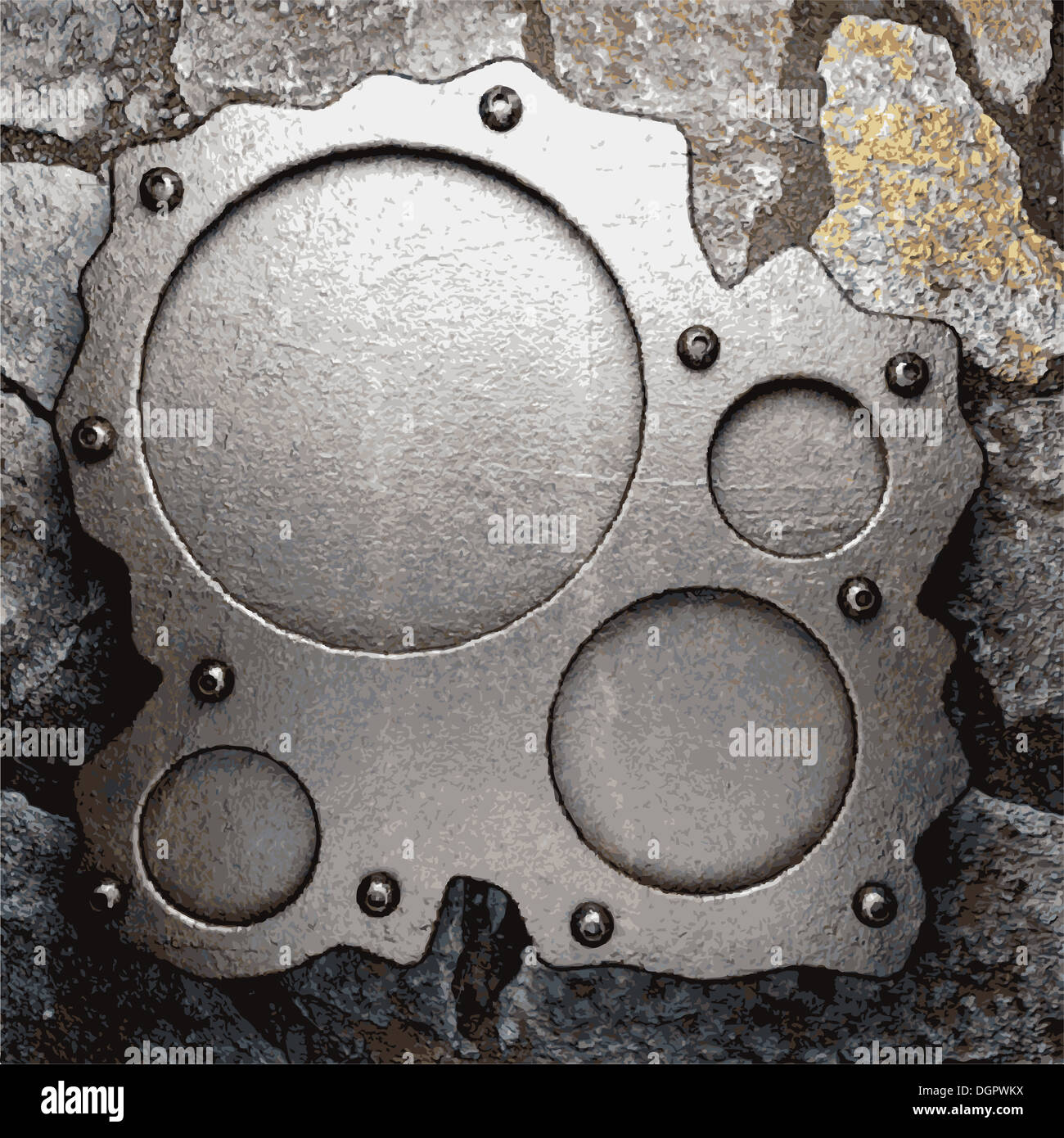 metal and stone background Stock Photo - Alamy