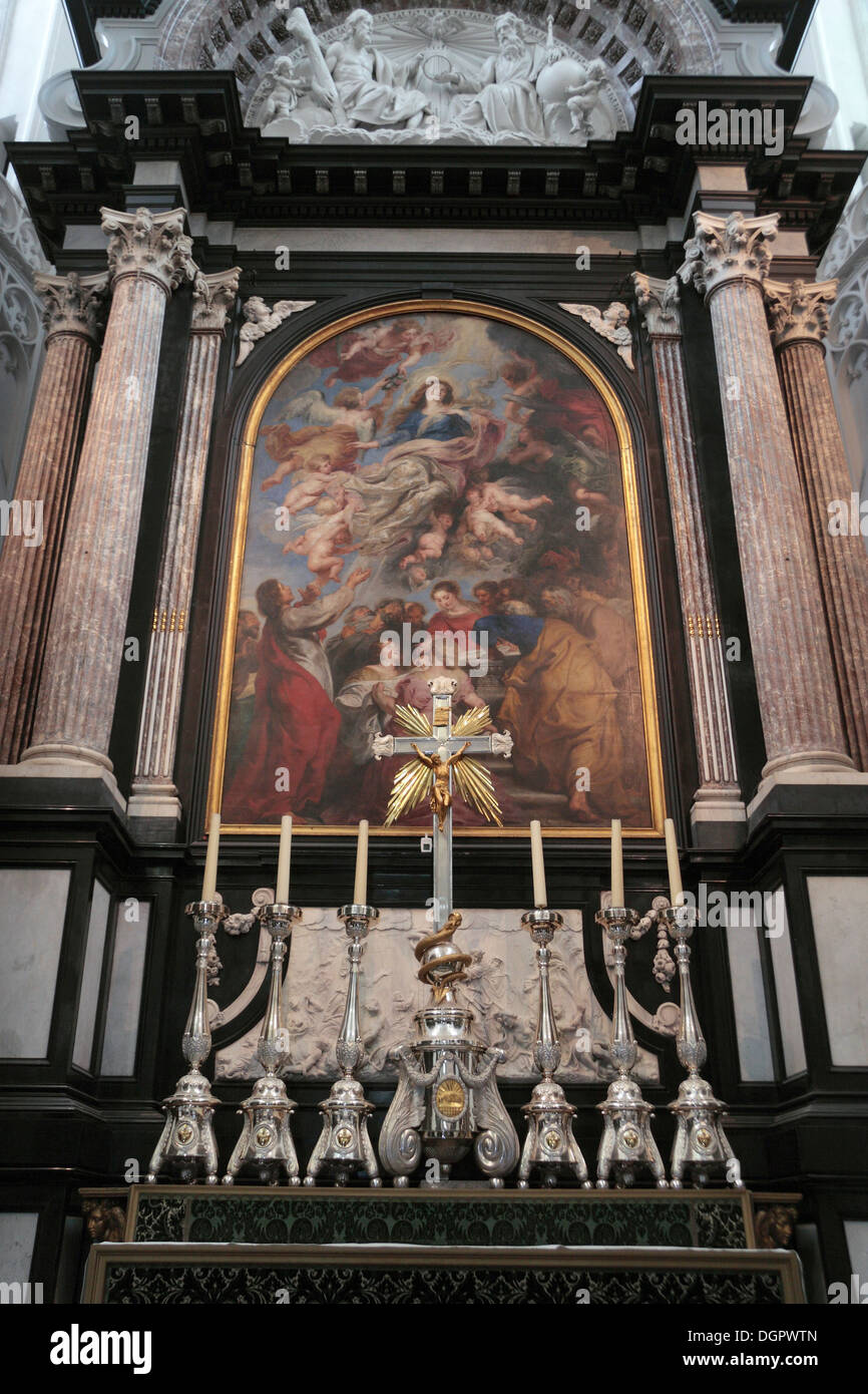 The Assumption of the Virgin Mary by Peter Paul Rubens in the Cathedral ...