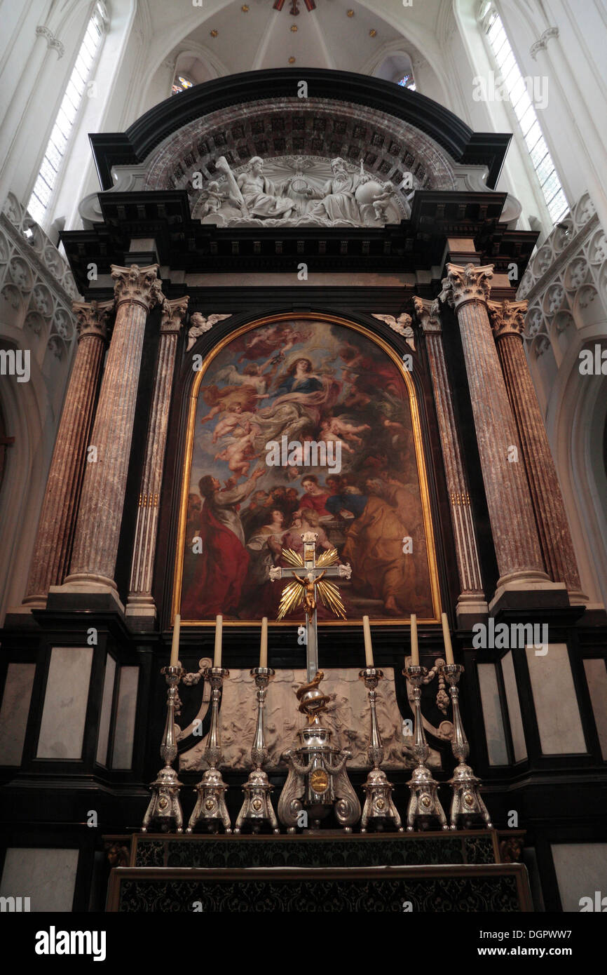 The Assumption of the Virgin Mary by Peter Paul Rubens in the Cathedral ...