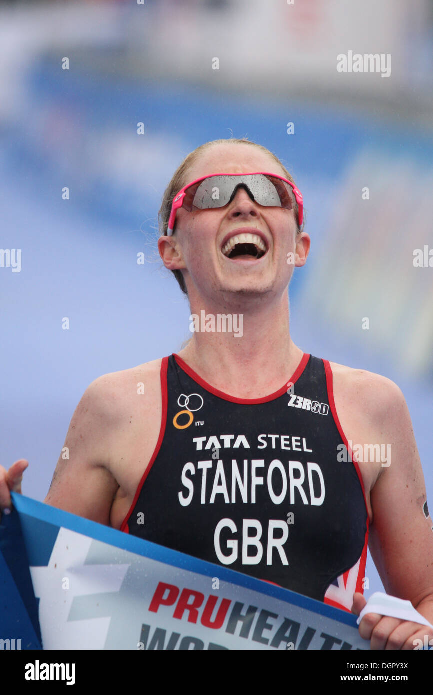 Junilant Non stanford after finishing first at the ITU world triathlon ...