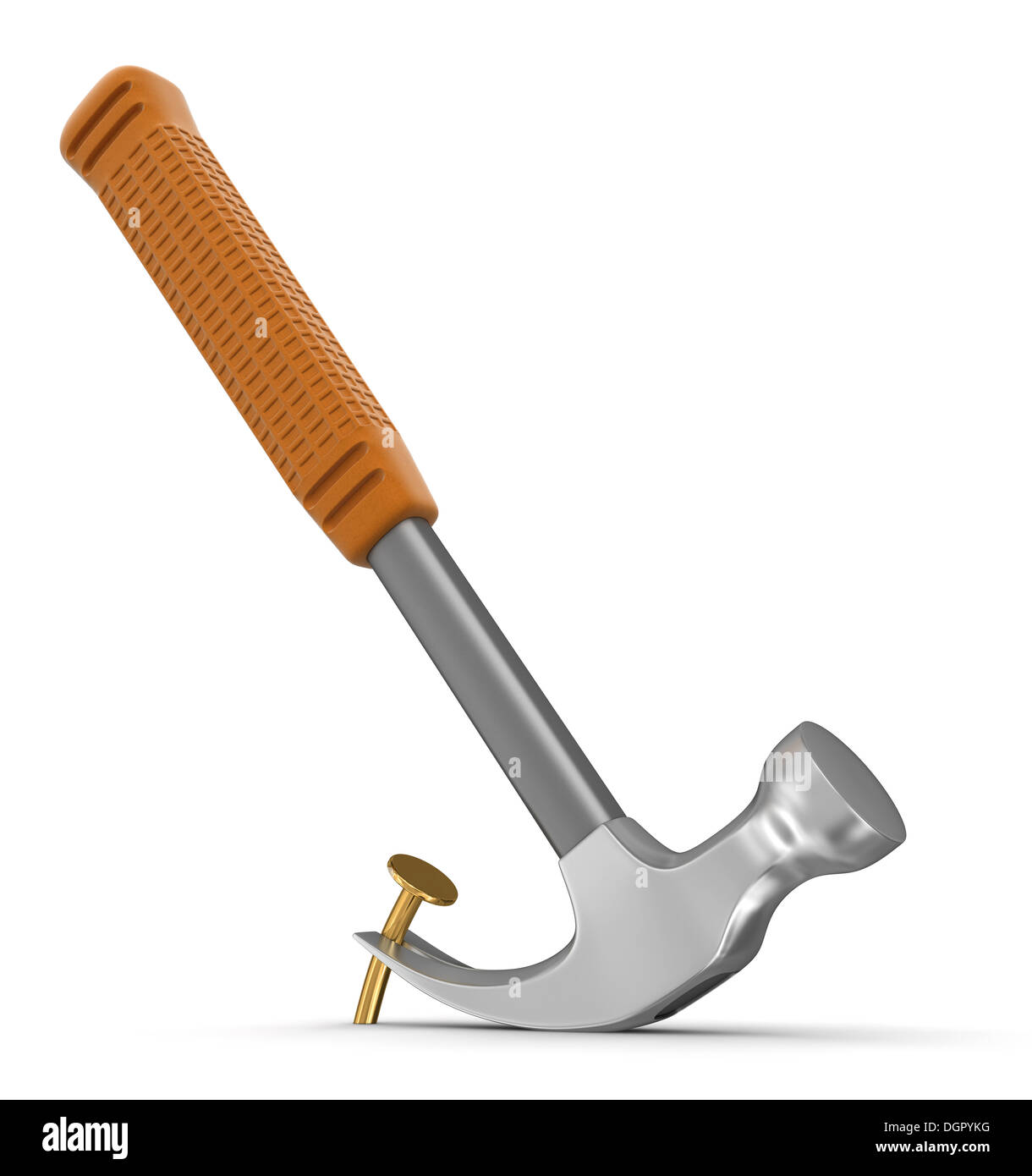 Hammer and nail (clipping path included Stock Photo - Alamy