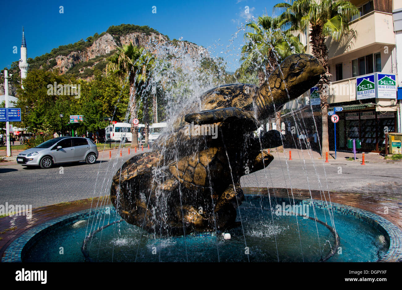 Kaplumbaga Heykeli (Turtle statue) Dalyan, Turkey Stock Photo - Alamy