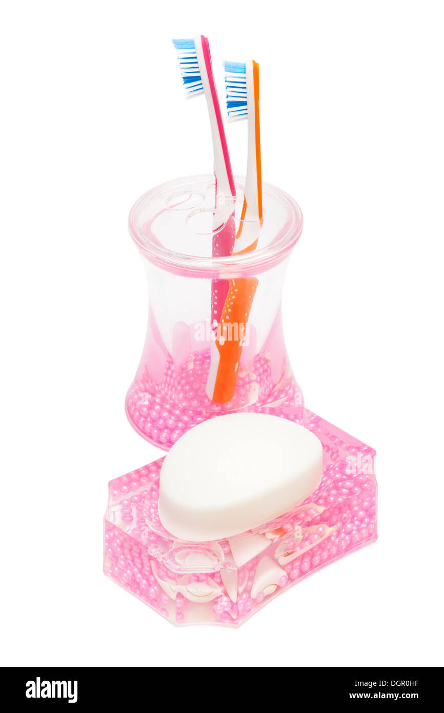 Close up toothbrushes soap hi-res stock photography and images - Alamy