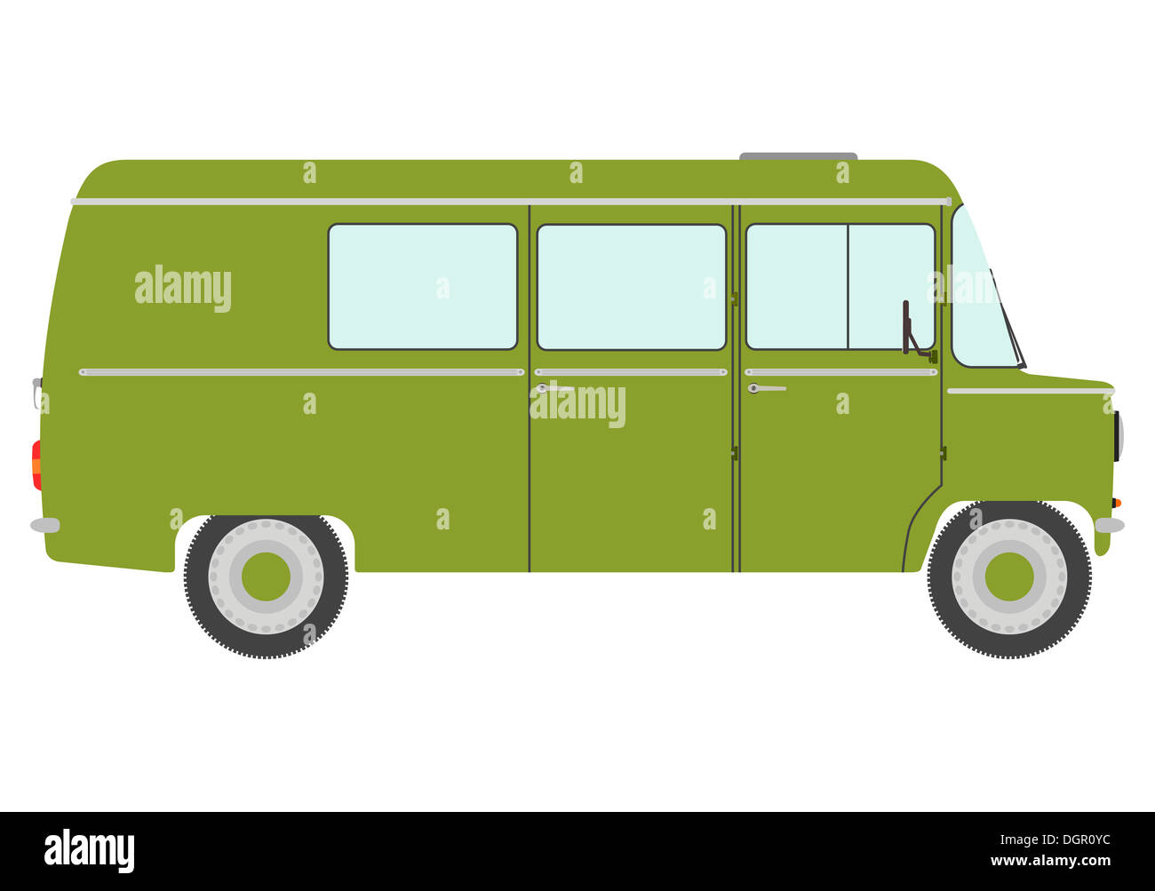 Vintage bus driving Cut Out Stock Images & Pictures - Alamy