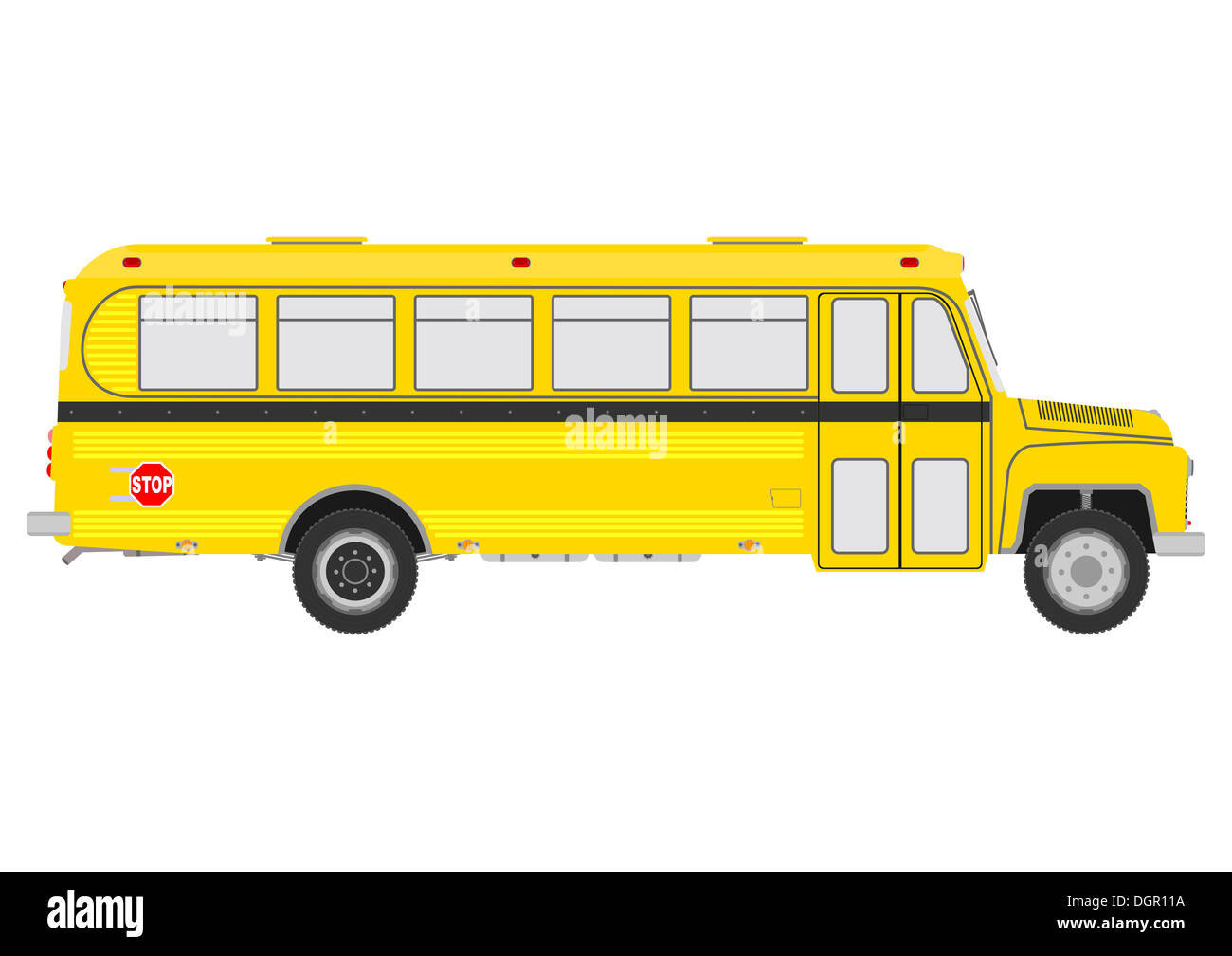 Empty school bus Cut Out Stock Images & Pictures - Alamy