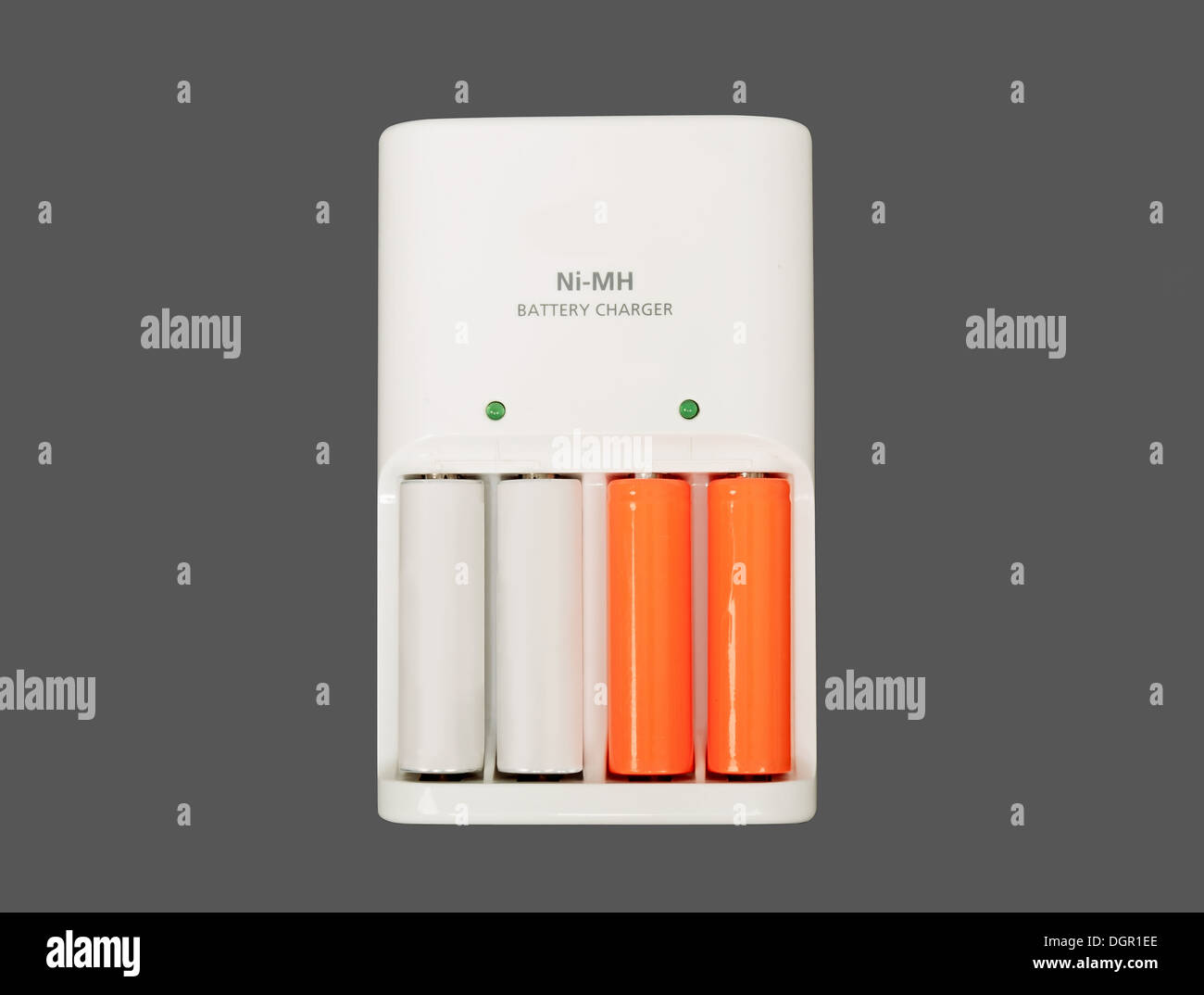 battery charger isolated on gray background - front view Stock Photo ...