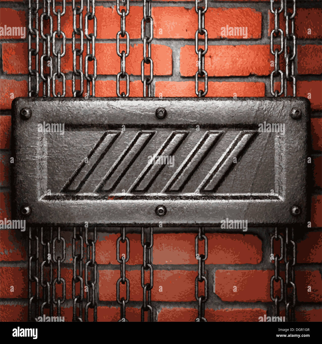 metal and brick background Stock Photo - Alamy