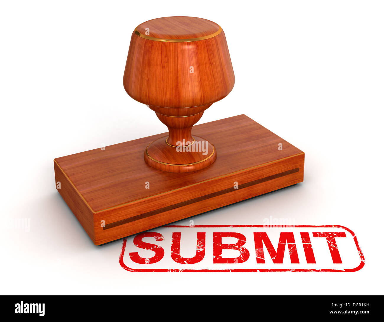 Rubber Stamp submit (clipping path included Stock Photo - Alamy