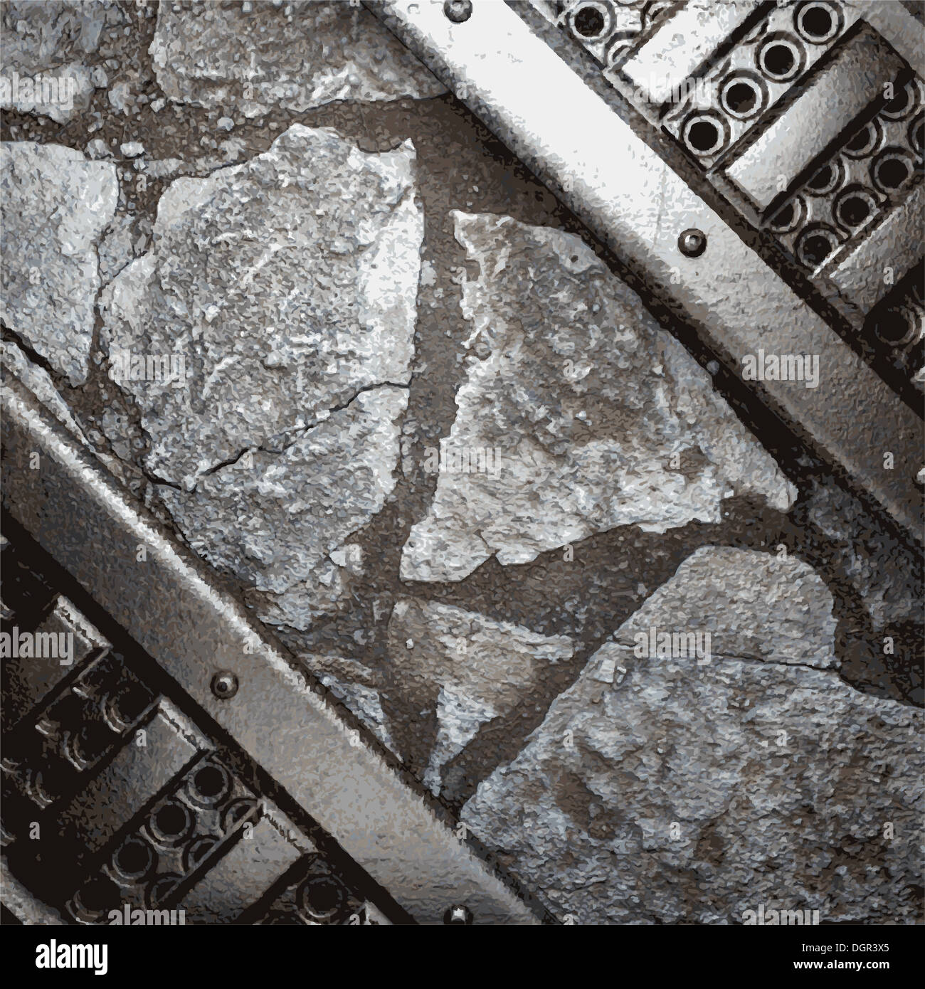 metal and stone background Stock Photo - Alamy