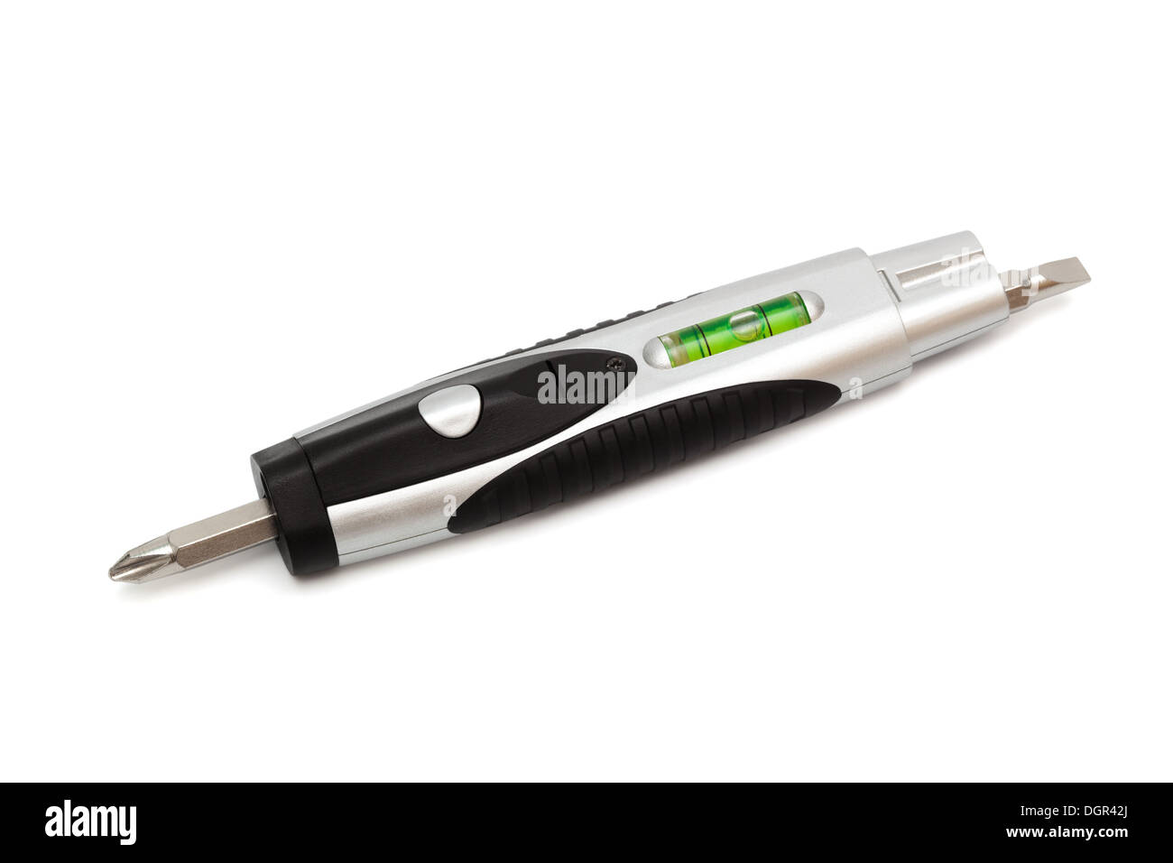 Screwdriver with a level Stock Photo - Alamy