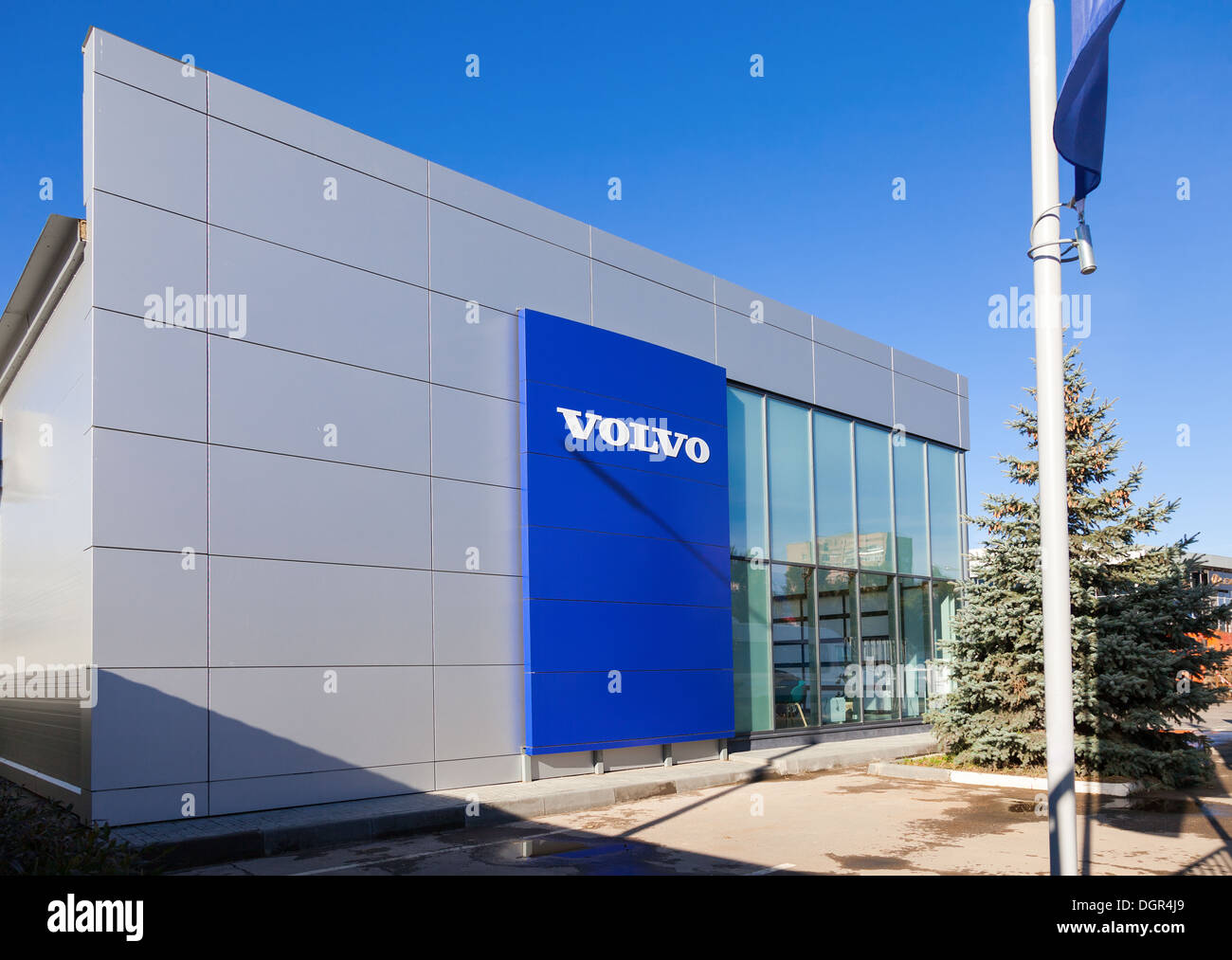 Building of official dealer Volvo Stock Photo - Alamy