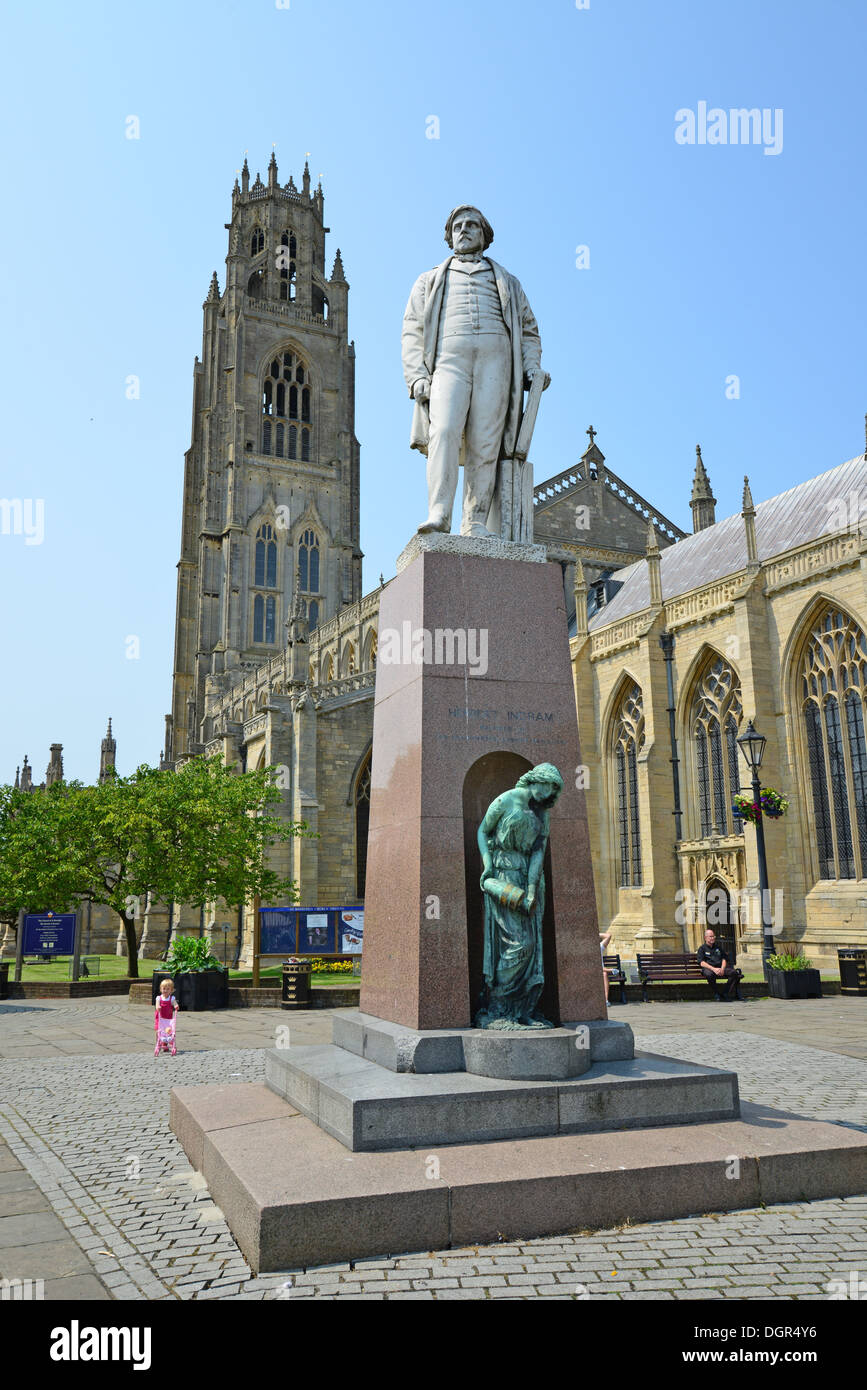 The 'Stump' and statue of Herbert Ingram, Market Square, Boston ...